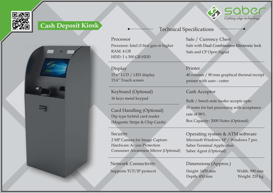 cash deposit kiosk – Saber Softech Technology